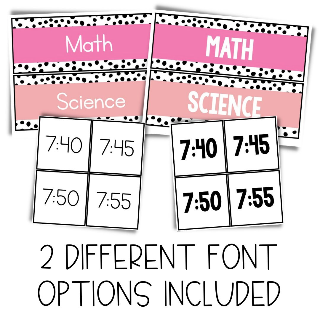 Editable Daily Schedule Display for Classroom, Daily Schedule Cards ...
