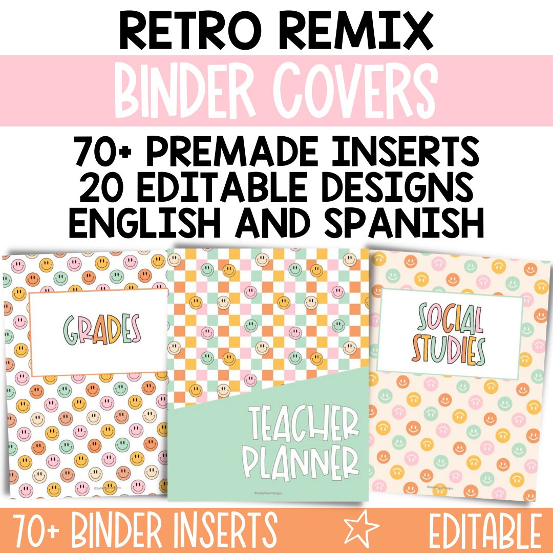 Binder Inserts for Teachers, Editable Binder Inserts, Teacher Planner ...