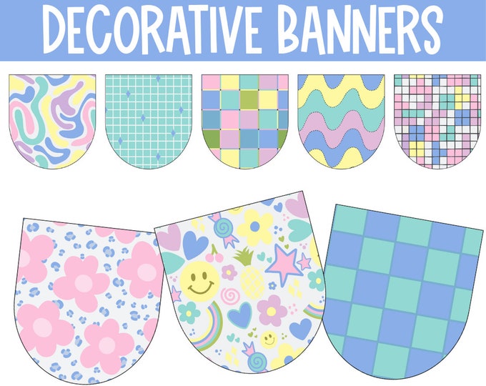 Boho Retro Banner | Bunting | Bulletin Board | Daisy Classroom Decor ...