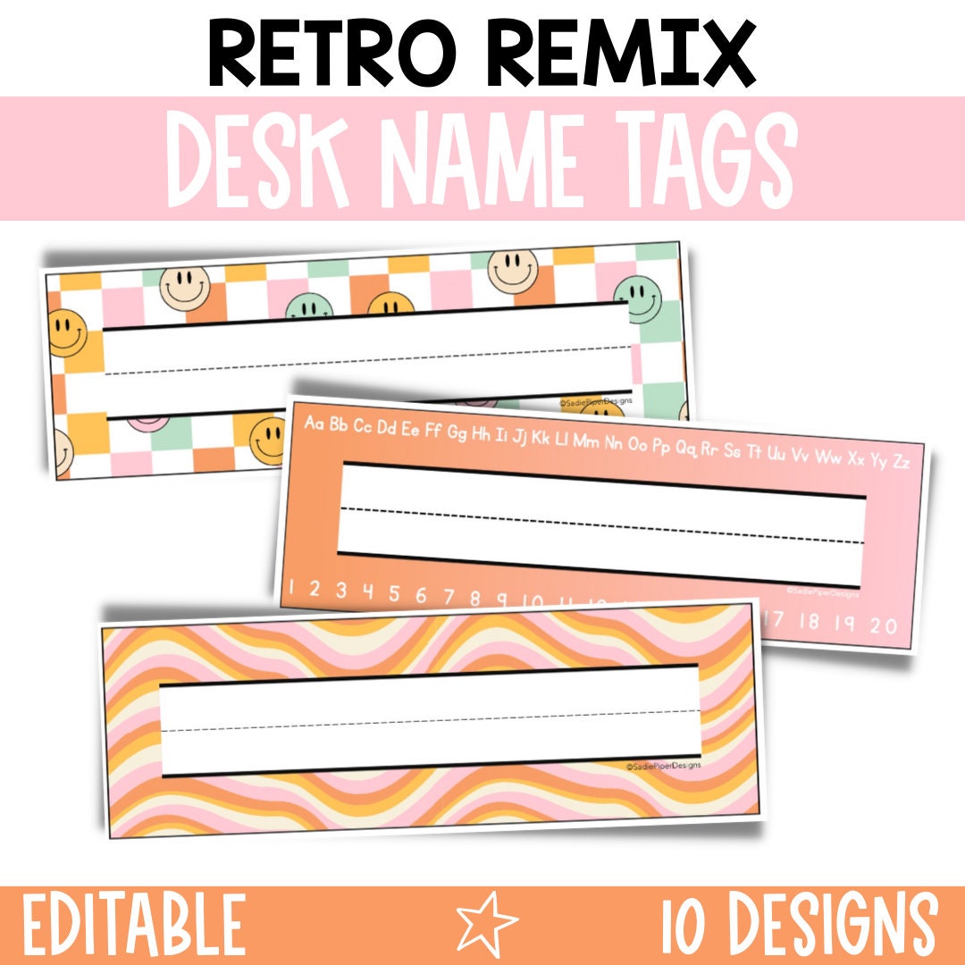 Desk Name Plate Template