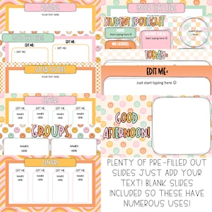 Retro Slide Templates for Classroom, Groovy Slides Templates, Classroom ...