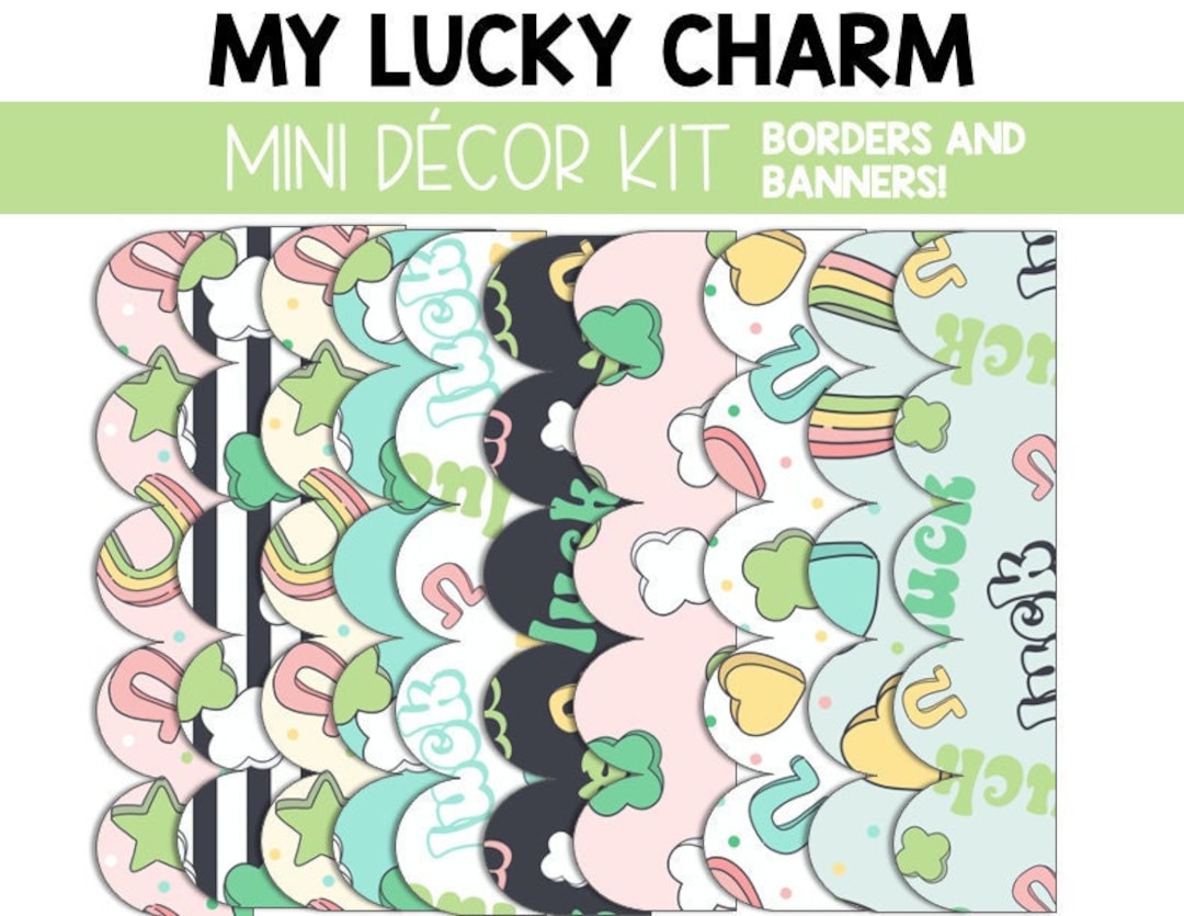My Lucky Charm Mini Decor Kit, Printable Bulletin Borders, Bulletin ...