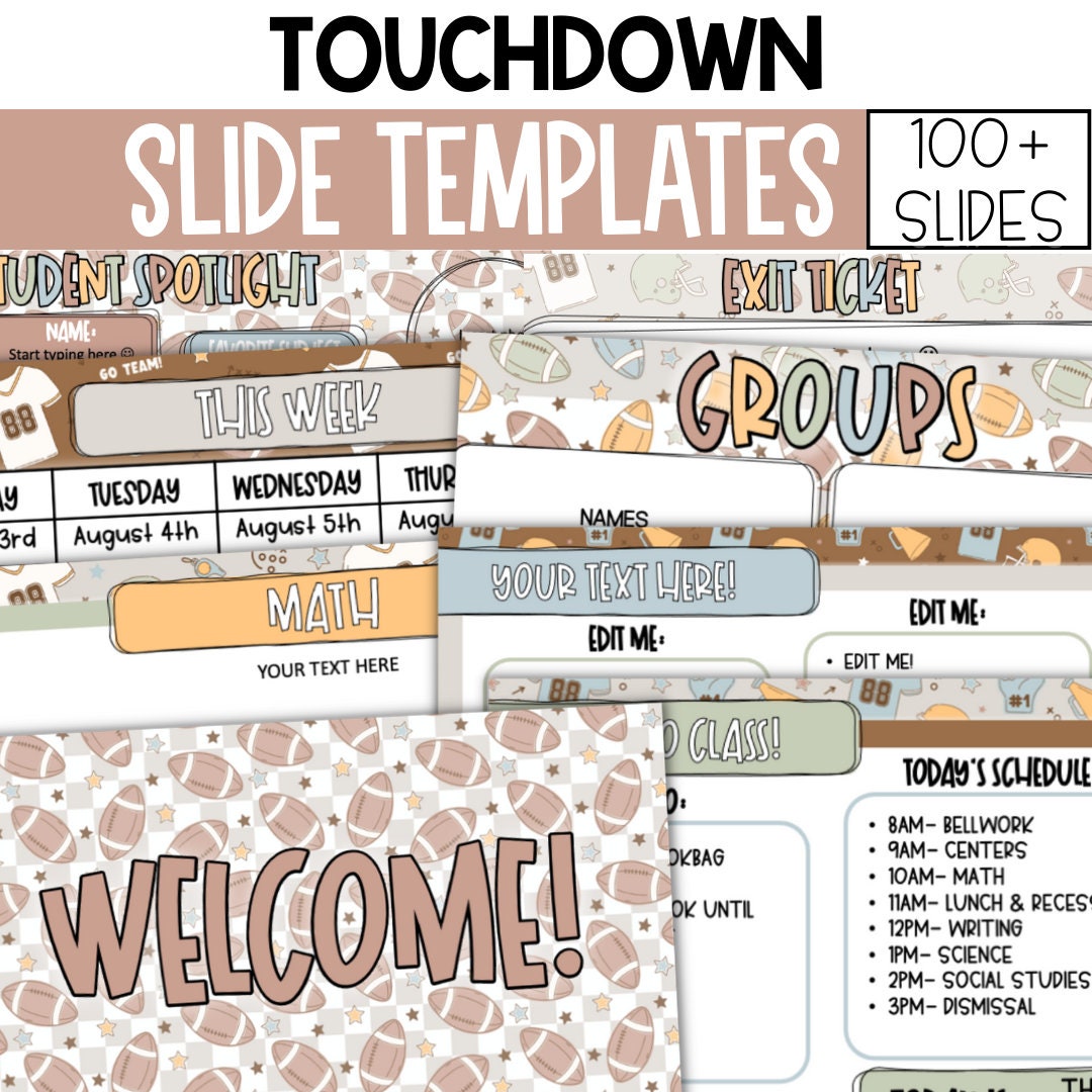Football Fall Slide Templates, Retro Football Google Slides, Sports ...
