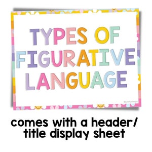 Editable Figurative Language Posters, Literary Devices, Figure of ...