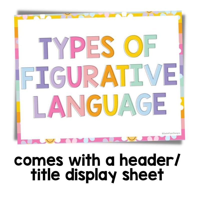 Editable Figurative Language Posters, Literary Devices, Figure of ...