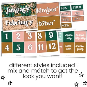 Tropical Calendar Kit, Calendar Pocket Chart Calendar Inserts ...