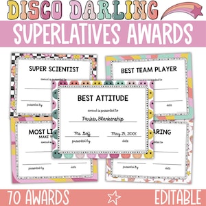 Retro Superlative Awards for End of the Year, Disco Cowgirl Award ...