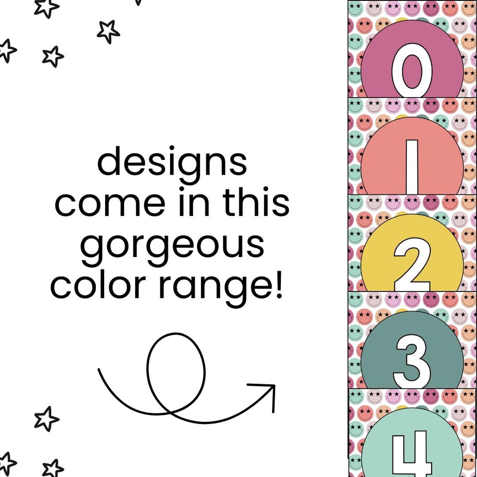 Retro Number Posters, Number Posters With Ten Frames, Ten Frame Number ...