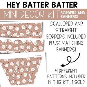 Baseball Mini Decor Kit, Baseball Classroom Decor, Sports Bulletin ...