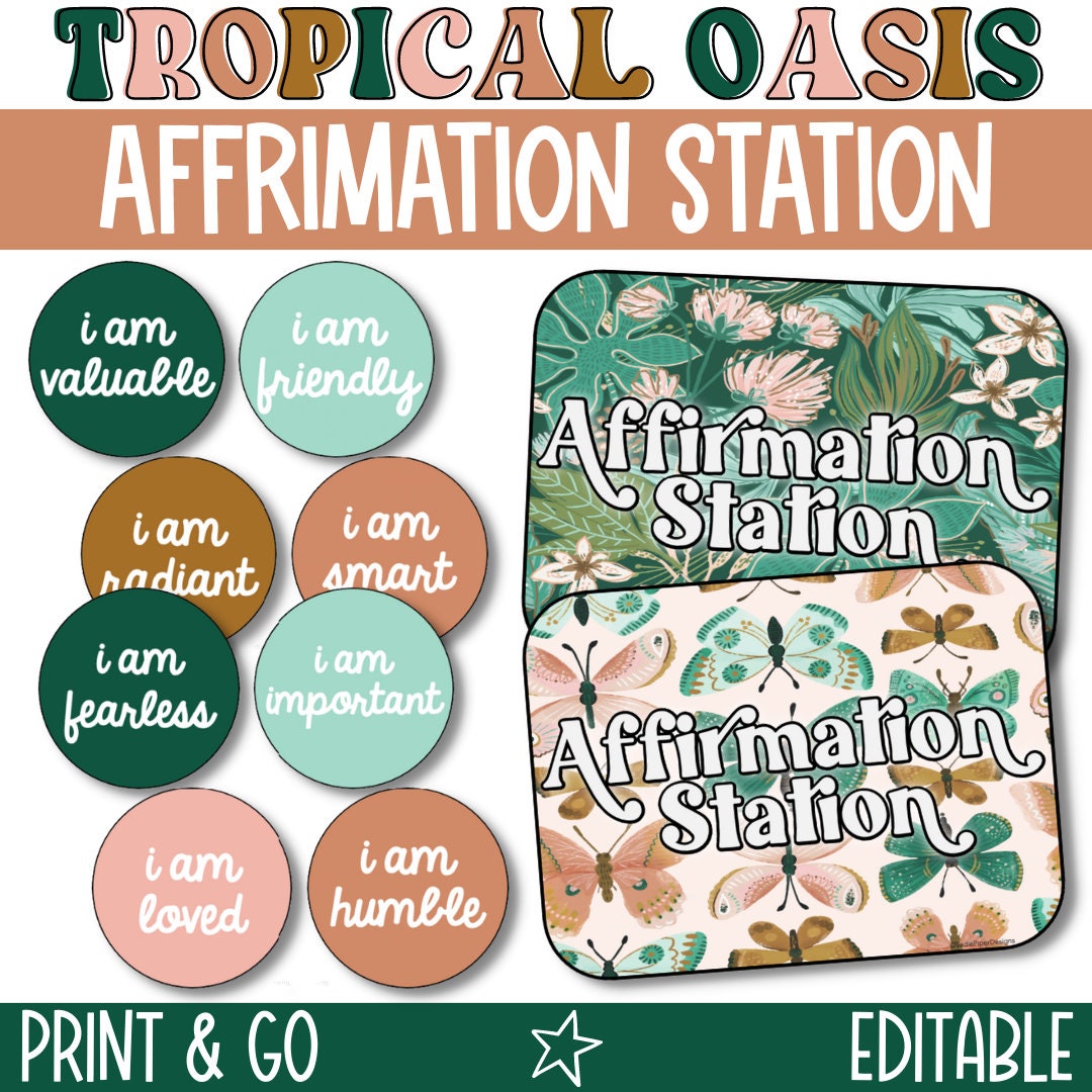 Affirmation Station for Classrooms, Positive Affirmations for Classroom ...