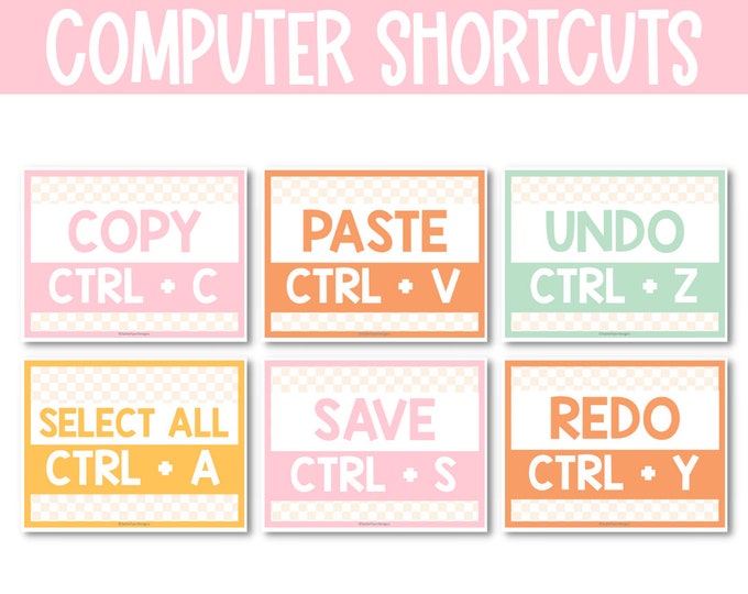 Windows PC Computer Keyboard & Special Character Reference Chart Poster ...