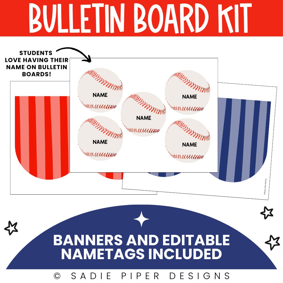 Baseball Bulletin Board Decor, Sports Bulletin Board, Sports Themed ...