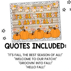 Groovy Fall Bulletin Board Decor, Retro Fall Bulletin Board, Fall ...