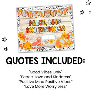 Retro Groovy Bulletin Board Decor, February Bulletin Board, Spring ...