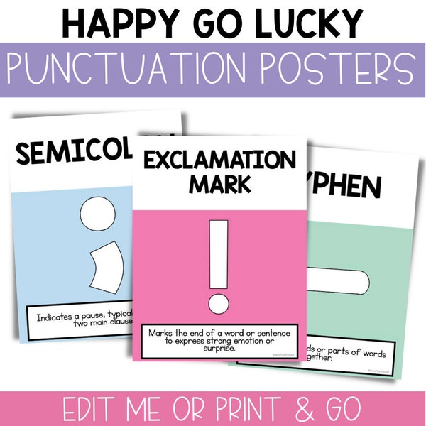 Punctuation Poster - Etsy