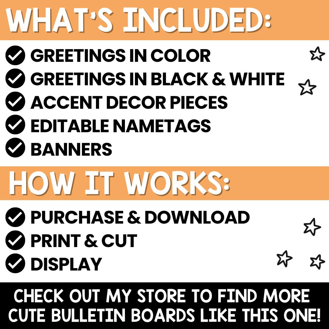 Fall Bulletin Board Decor, Ghost Halloween Bulletin Board, Fall ...