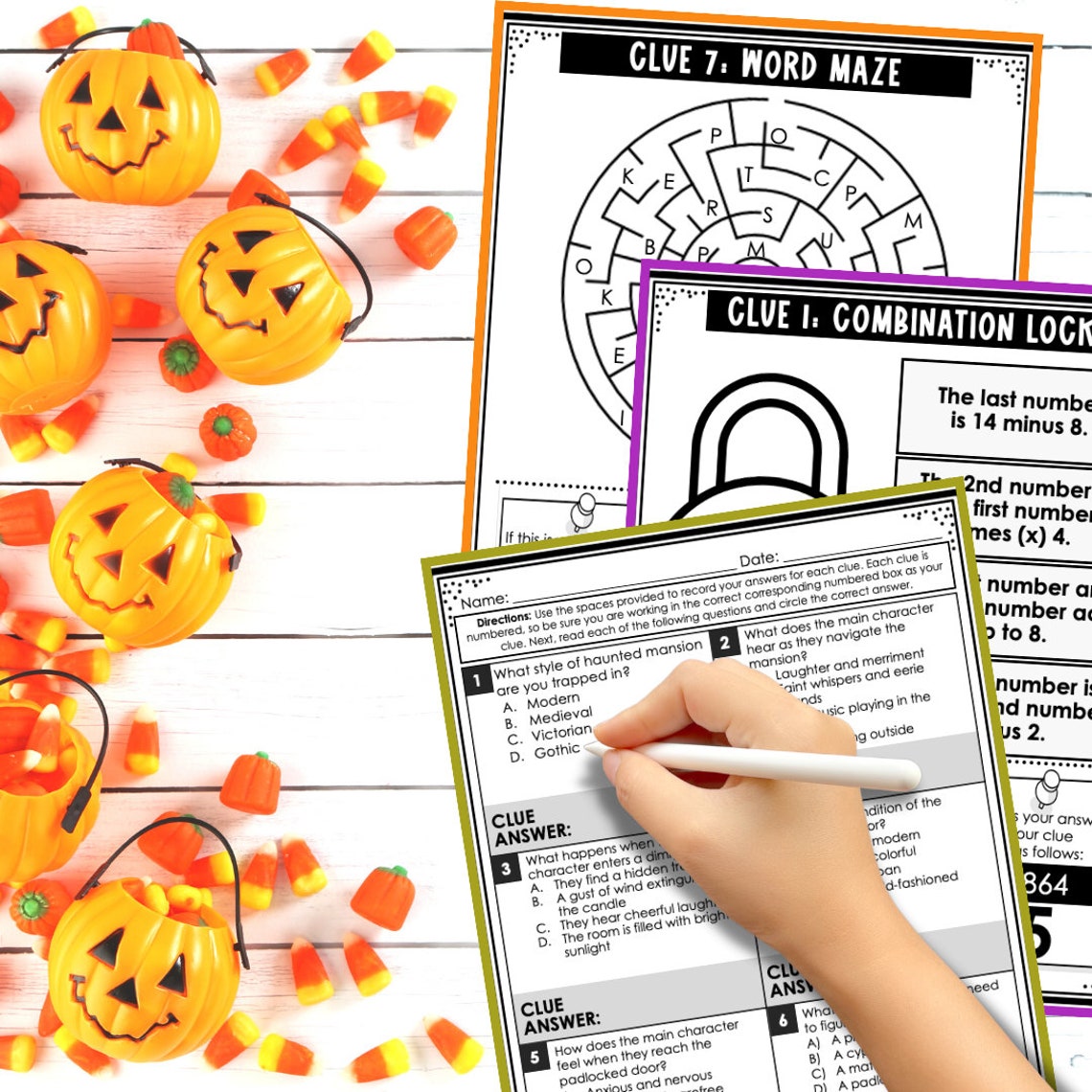 Haunted House Escape Room for Kids, Halloween Party Game, Birthday ...