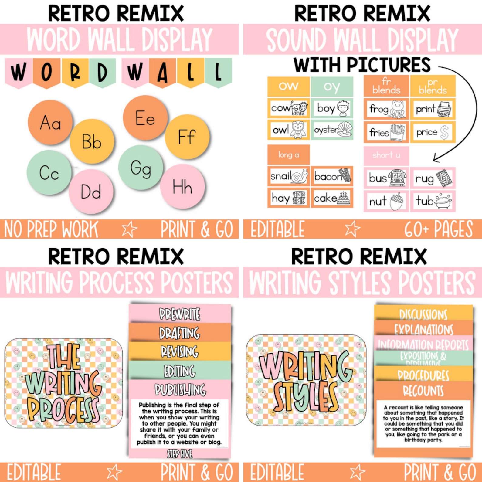 English Posters, Language Arts Posters for Classroom, Writing Posters ...