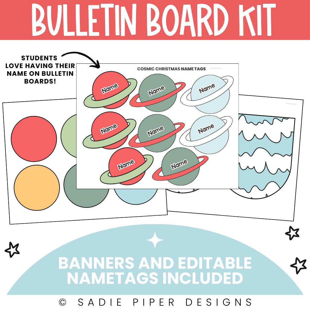 Outer Space Christmas Bulletin Board, Alien Winter Classroom Decor ...