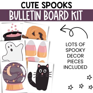 Halloween Bulletin Board Decor, Pink Halloween Bulletin Board ...