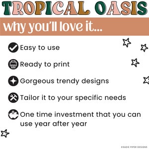 Tropical Bulletin Board Letters, Letter Clipart, Printable Bulletin ...