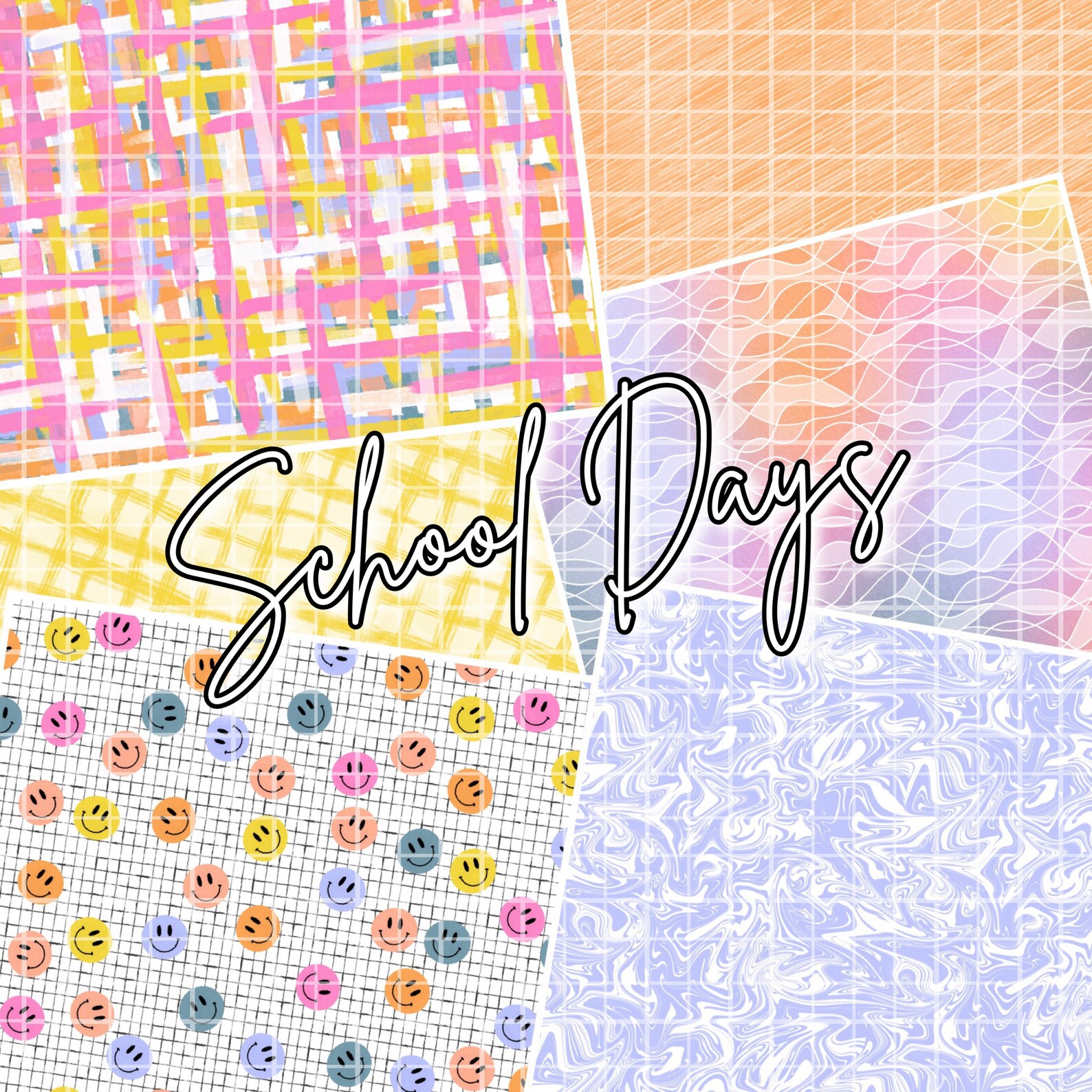 SCHOOL DAYS Paper Back to School Clipart College Clipart - Etsy