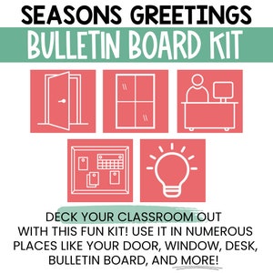 Christmas Bulletin Board Decor, Retro Christmas Bulletin Board, Winter ...