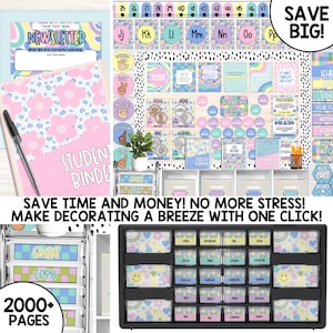 Pastel Retro Classroom Decor MEGA Bundle, Groovy Classroom Decor ...