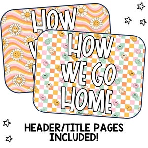 Retro Dismissal Chart for Classroom, How We Go Home Display Chart ...