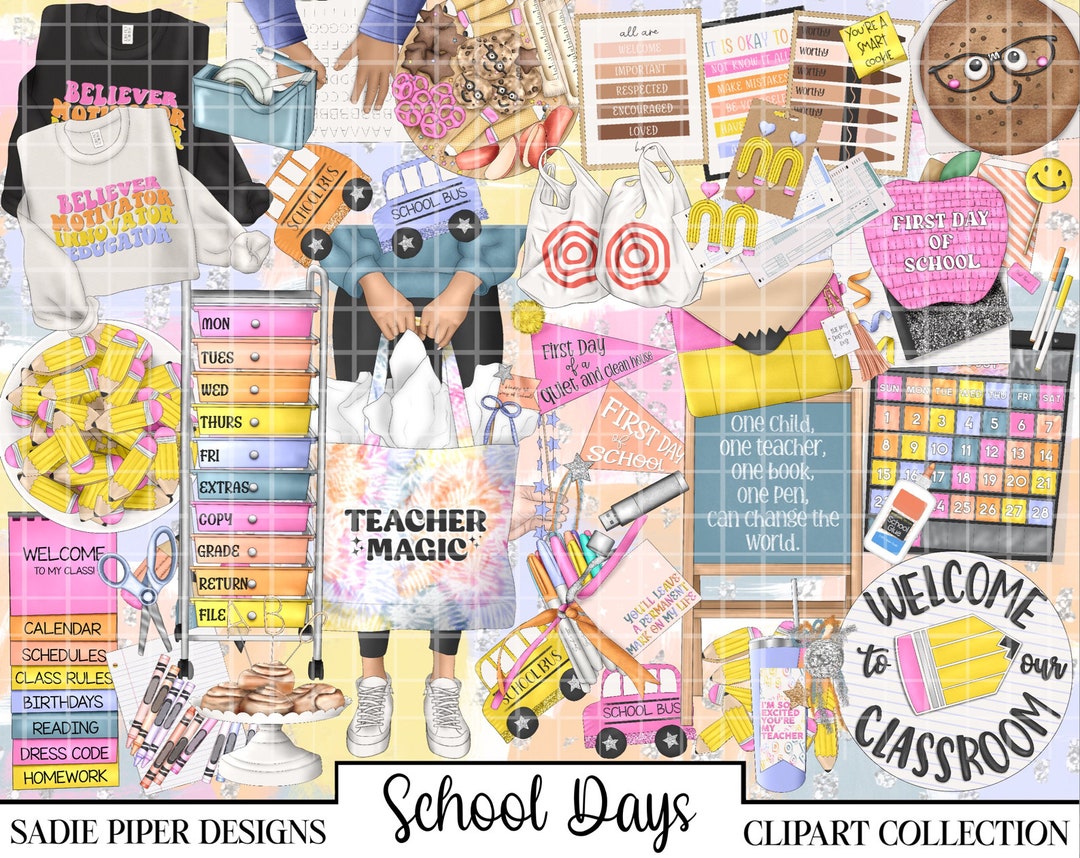 SCHOOL DAYS Clipart, Back to School Clipart College Clipart, School ...