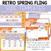 Retro Spring Fling Slide Templates, Spring Bulletin Board Kit ...