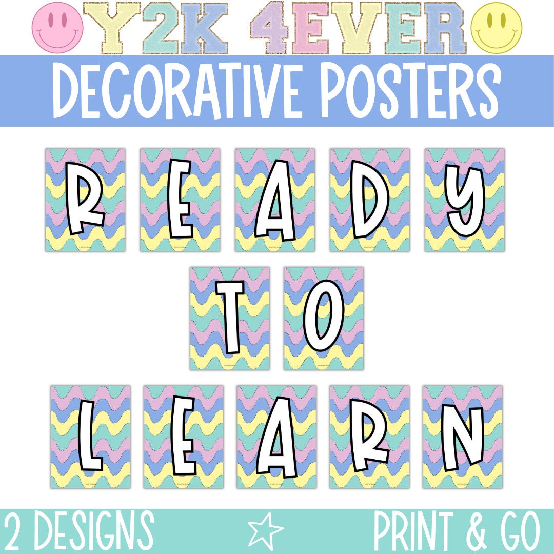 Retro Groovy Classroom Posters, Rainbow Classroom Decor, Nostalgic ...