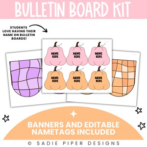 Halloween Bulletin Board Decor, Pink Halloween Bulletin Board ...