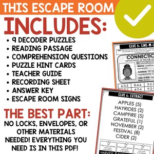 Autumn Escape Room for Kids, Printable Party Game, Birthday Escape Room ...