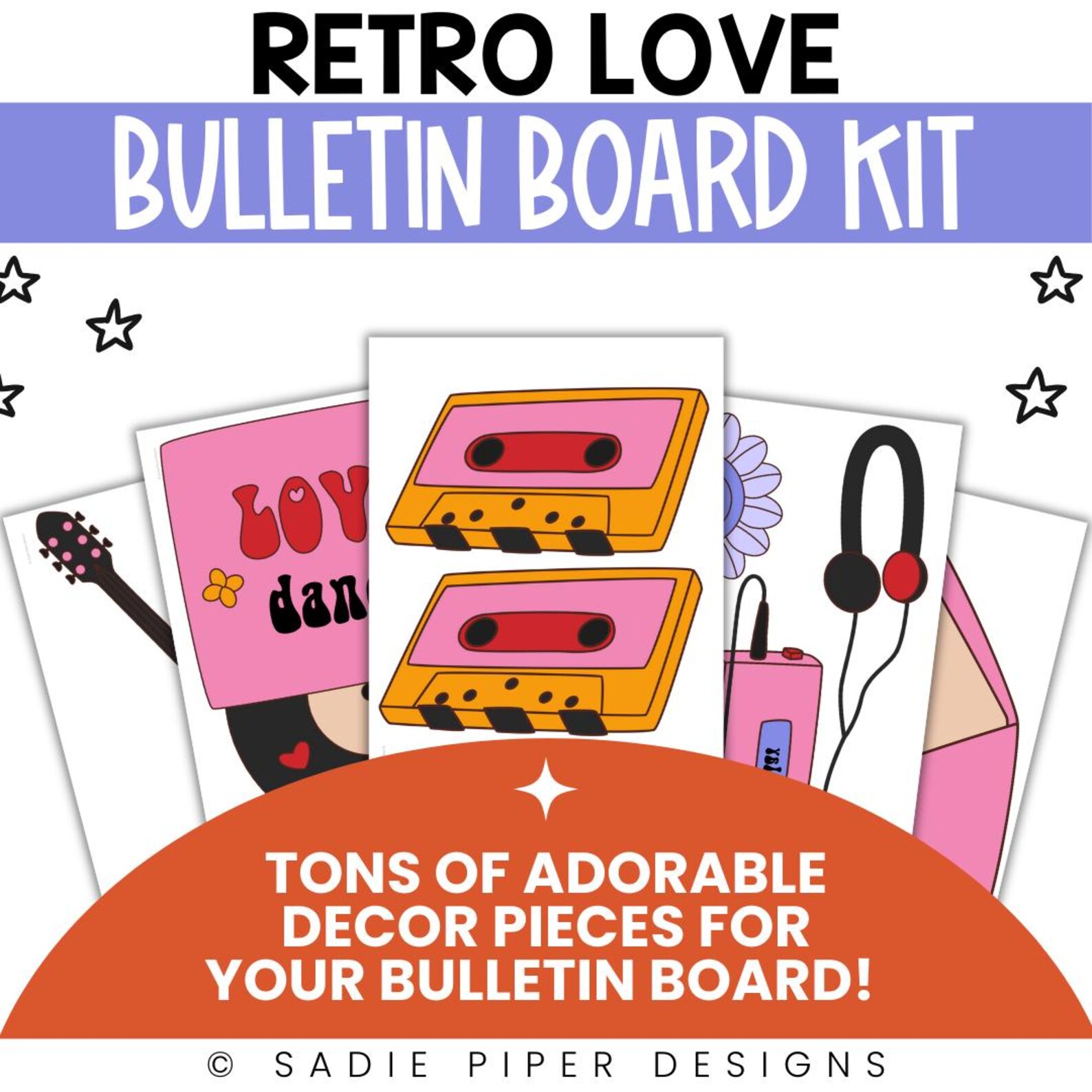 Retro Groovy Valentine's Bulletin Board Valentine's Day Classroom Decor ...
