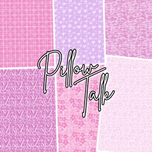 PILLOW TALK Digital Paper, Valentines Day, Anniversary Patterns ...
