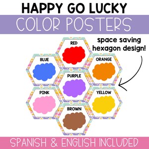 Color Posters for Classroom, Spanish Color Posters for Classroom, Dual ...