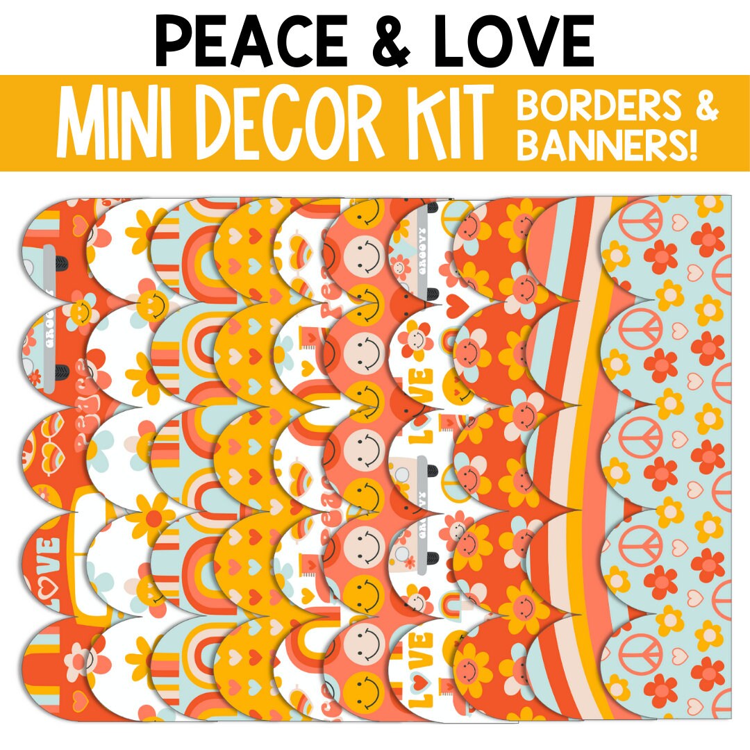 Retro Groovy Bulletin Board Decor, Spring Bulletin Board, Disco ...