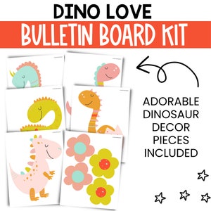 Dinosaur Valentines Bulletin Board Decor, February Bulletin Board ...