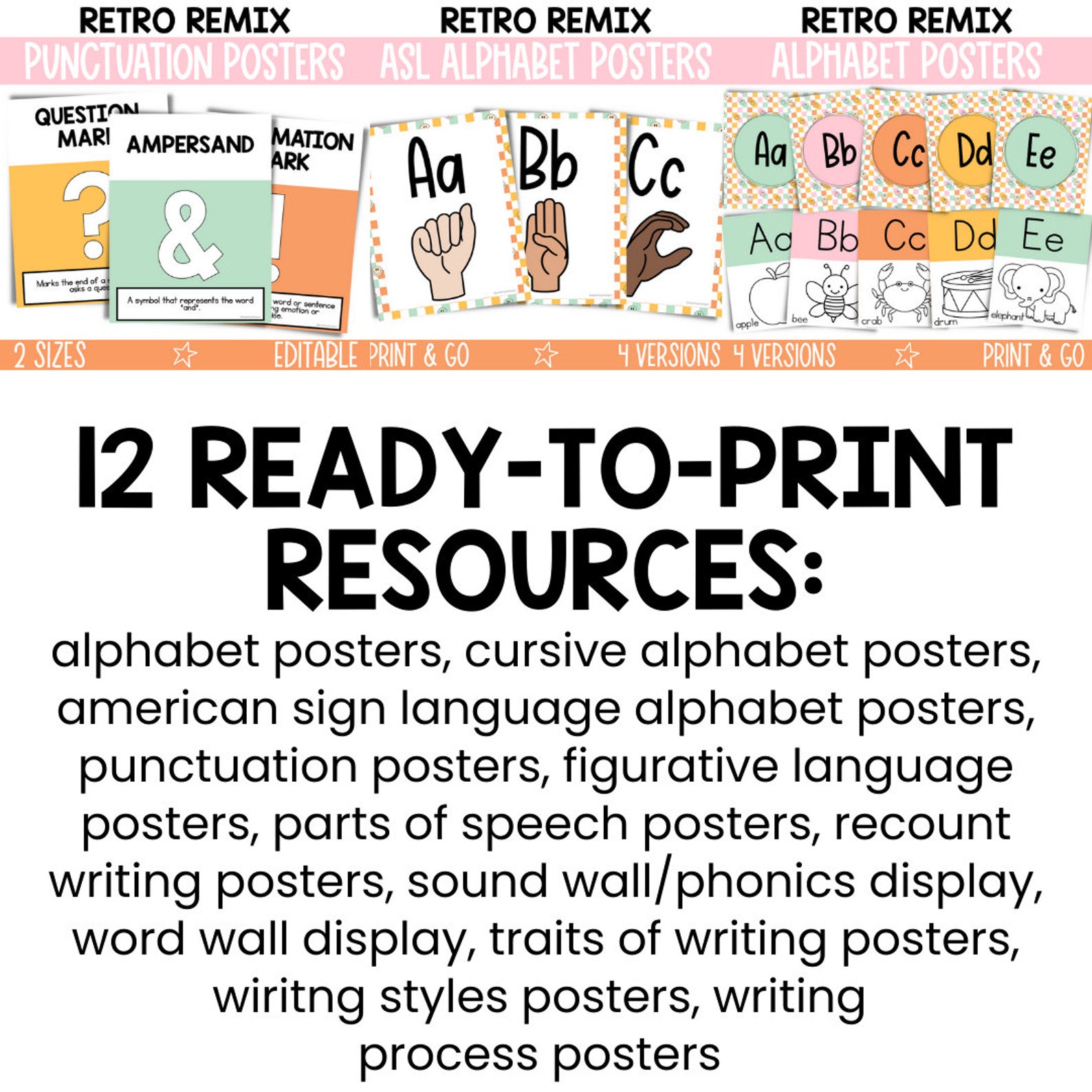 English Posters, Language Arts Posters for Classroom, Writing Posters ...