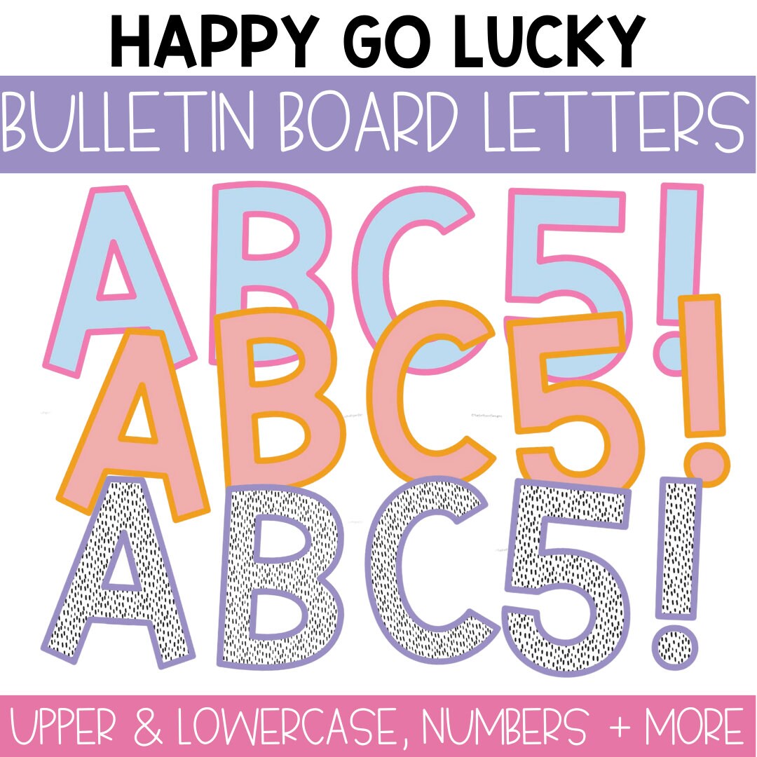 Bulletin Board Letters, Bulletin Board Decor Kit, Printable Bulletin ...