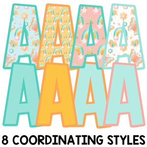 Groovy Retro Bulletin Board Letters, Letter Clipart, Printable Bulletin ...