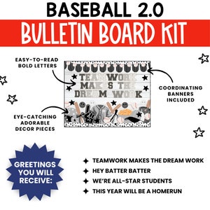 Baseball Bulletin Board Decor, Sports Bulletin Board, Sports Themed ...