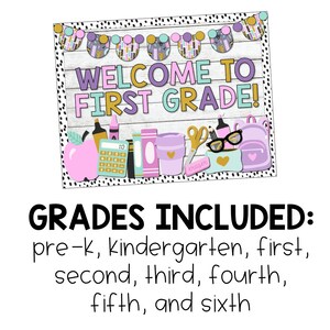 Back to School Bulletin Board Decor, Rainbow Classroom Decor, Open ...