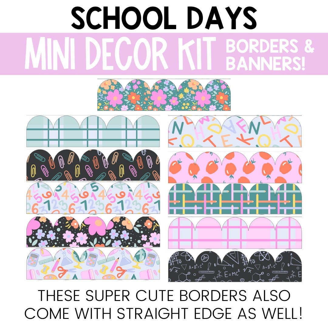 Mini Decor Kit, Retro Classroom Decor, Groovy Bulletin Board Decor, 70s ...