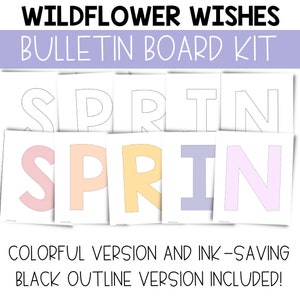 Groovy Retro Spring Bulletin Board Kit, Spring Bulletin Board Kit ...