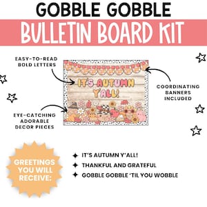 Thanksgiving Bulletin Board Decor, Turkey Bulletin Board, Fall ...