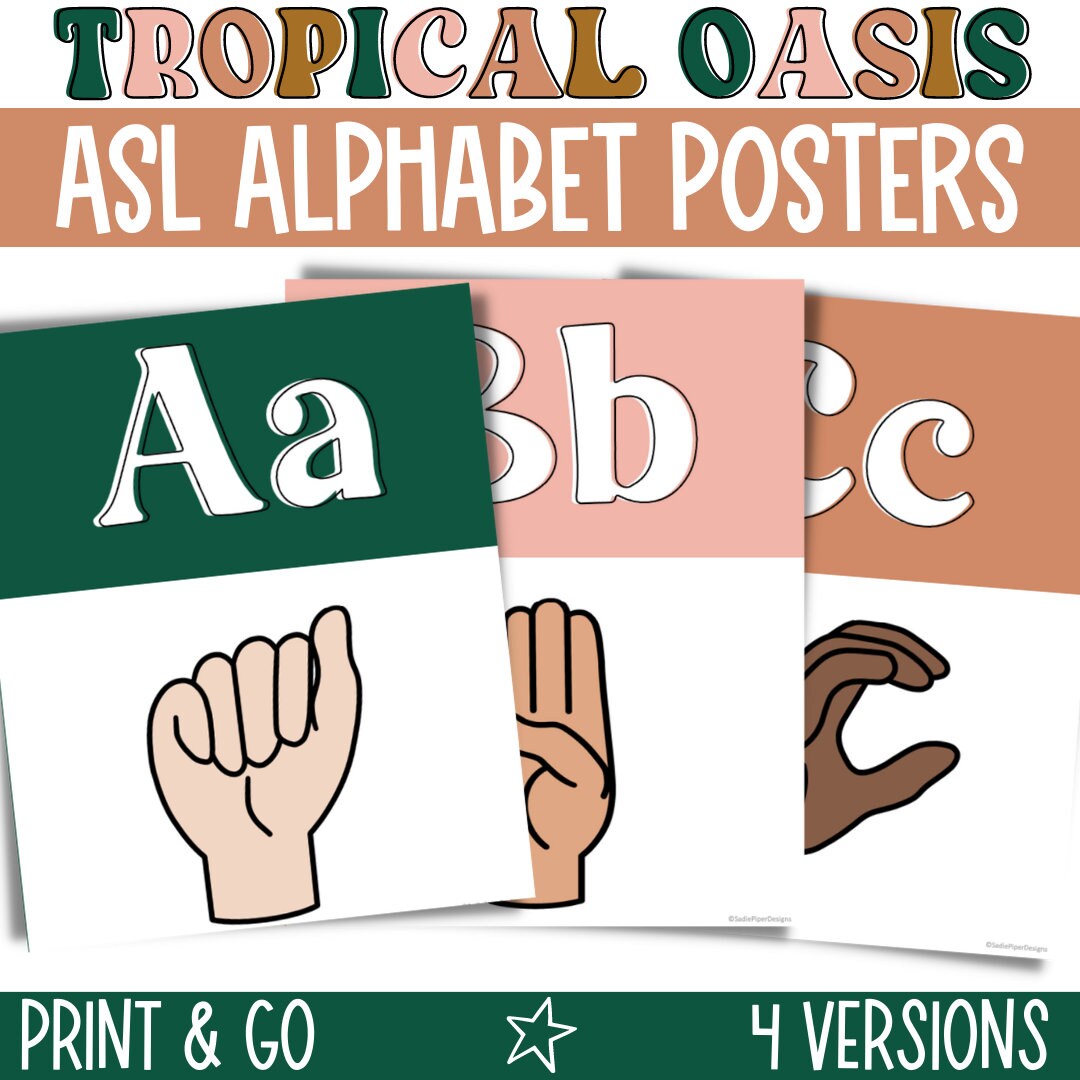 Sign Language Alphabet Posters for the Classroom, Elementary School ...