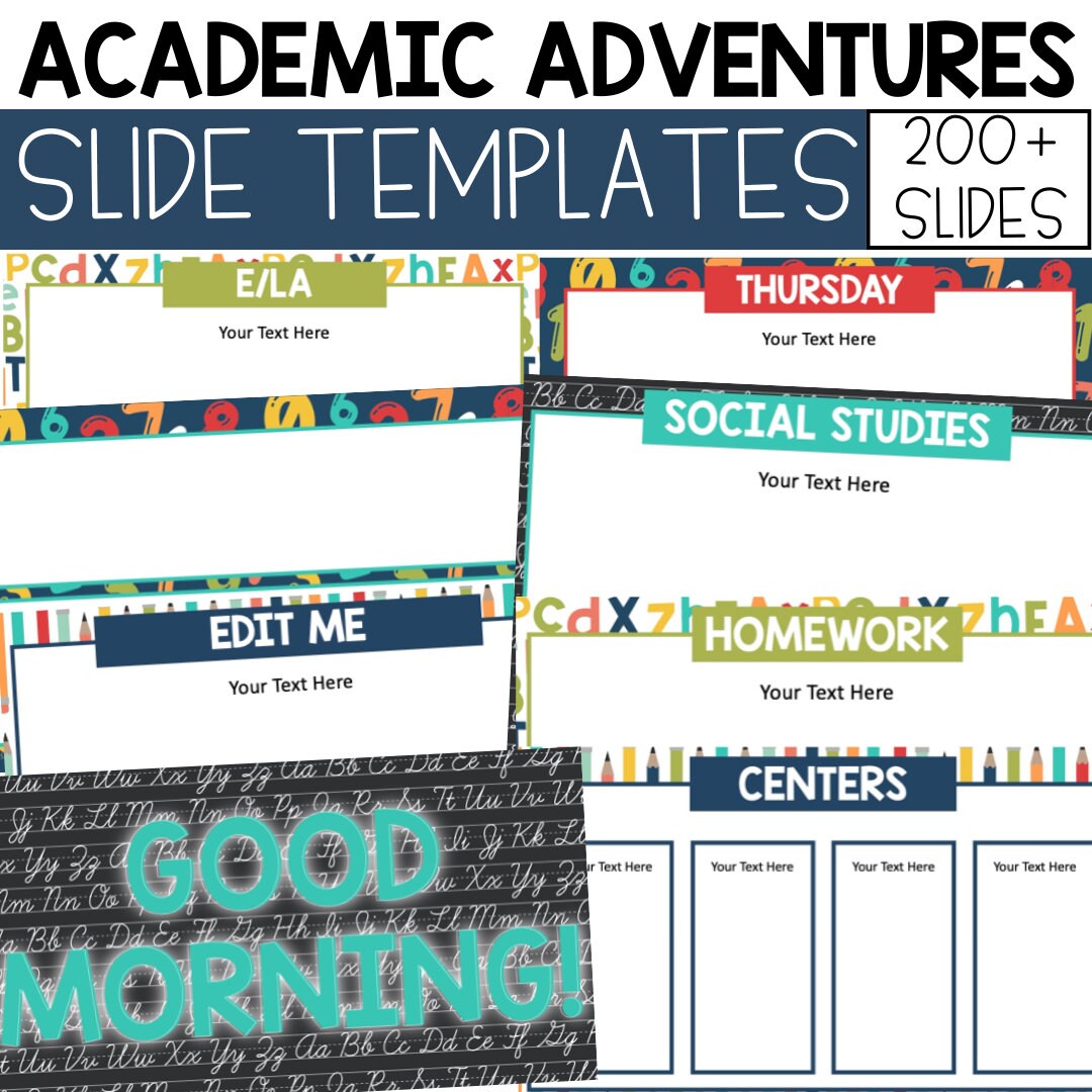 Back to School Slide Templates, End of Year Slides, Classroom Decor ...