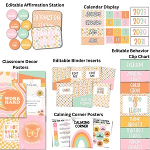 Retro Remix Classroom Decor MEGA Bundle, Groovy Classroom Decor, Bright ...